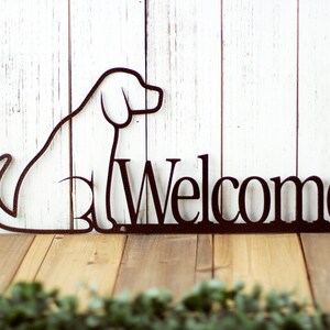 Dog Welcome Sign Labrador Outdoor Metal Wall Art Dog Lover - Etsy