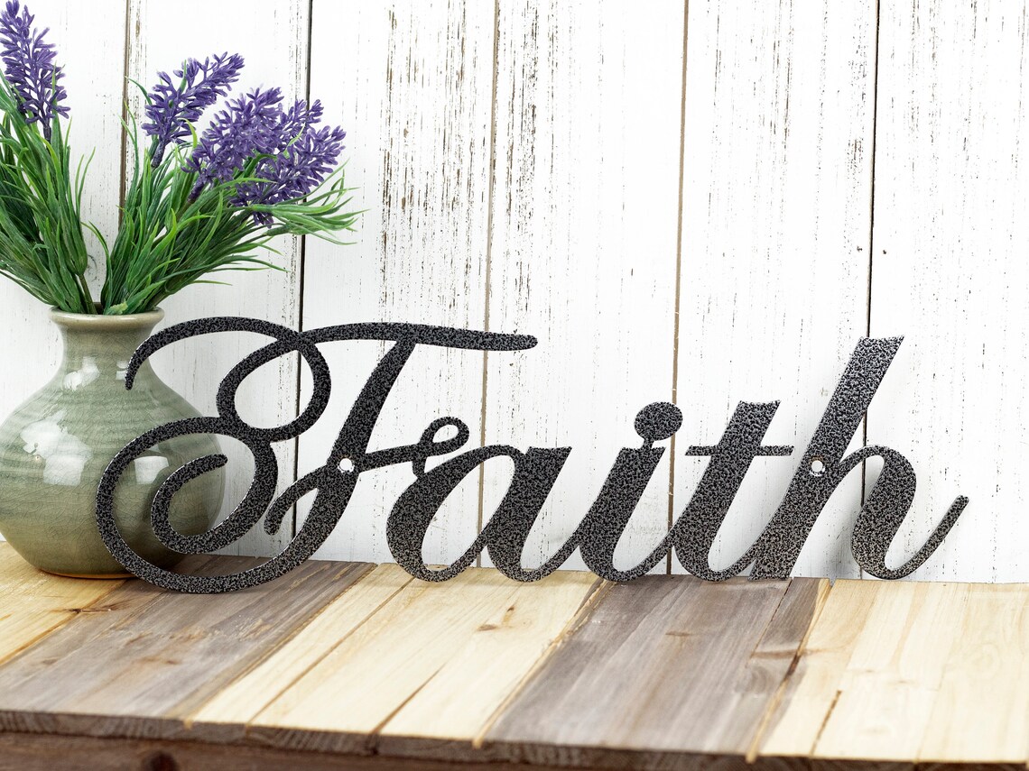 Faith Metal Wall Art Metal Sign Faith Sign Spiritual - Etsy