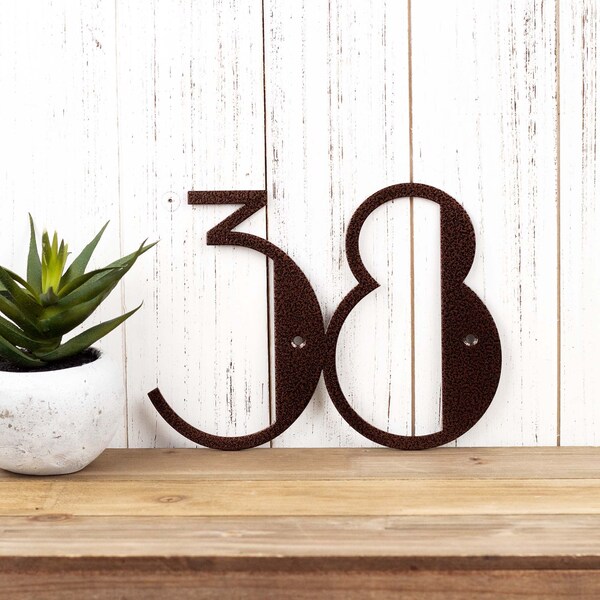 8 Inch Modern House Numbers - Etsy