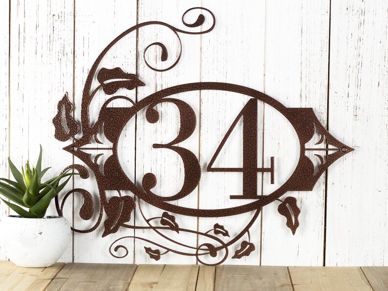 Custom Metal House Number House Number Metal Sign House | Etsy