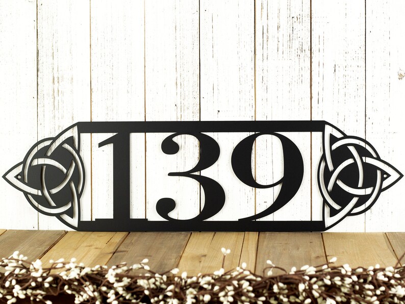 Celtic Knot House Numbers Sign Metal Sign Personalized | Etsy