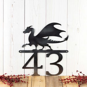 Dragon House Numbers Sign, Metal Sign Personalized Outdoor, Address ...
