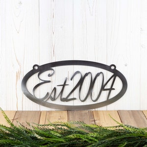 Established Sign for House, Metal Sign Outdoors, Outside Sign ...