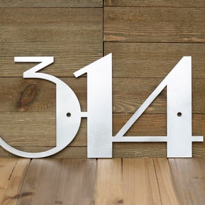 Modern Numbers House 6 Inch Metal House Numbers 8 Inch House - Etsy