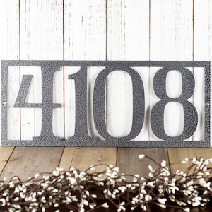 Rustic House Numbers Custom Metal Sign Farmhouse Decor - Etsy