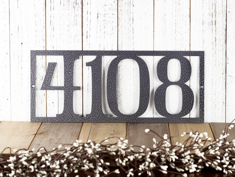 Rustic House Numbers Custom Metal Sign Farmhouse Decor - Etsy