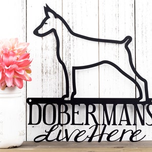 Doberman Metal Wall Art Doberman Pinscher Metal Sign Dog - Etsy