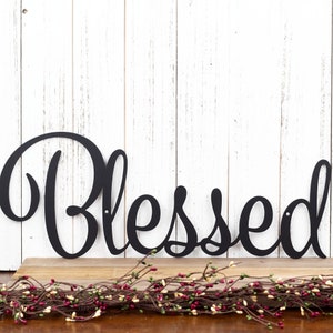 Blessed Sign, Metal Wall Art, Family Sign, Wall Decor, Farmhouse Sign ...