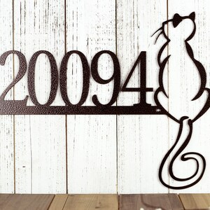 Cat House Number Metal Sign Address Sign Custom Sign House - Etsy