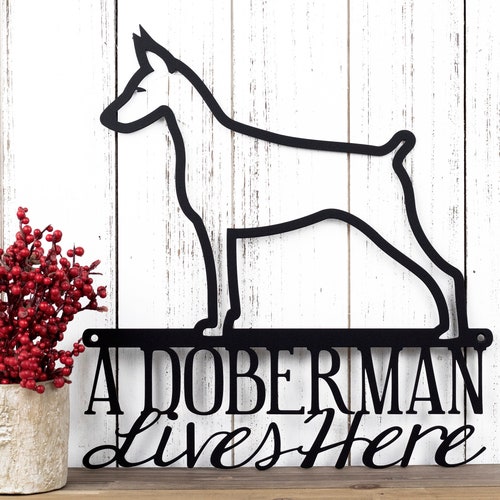 Doberman Metal Wall Art Doberman Pinscher Metal Sign Dog - Etsy