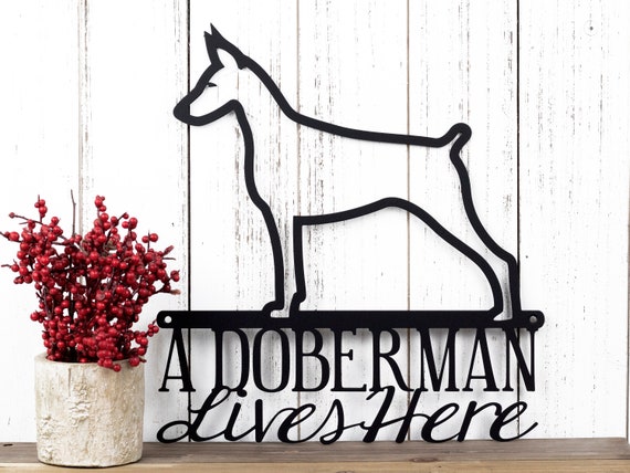Doberman Metal Wall Art Doberman Pinscher Metal Sign Dog | Etsy