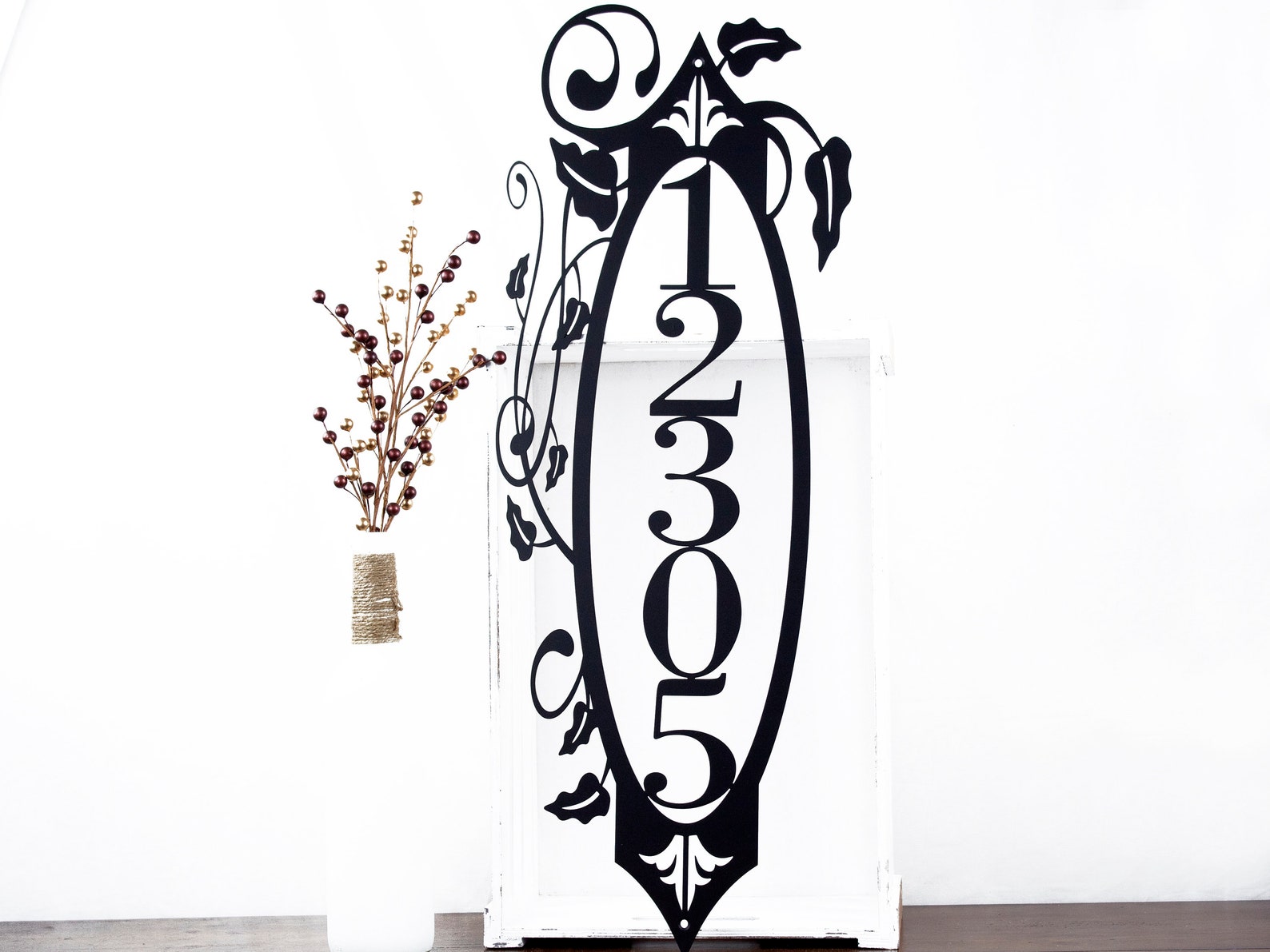 Custom Vertical House Number Metal Sign Vertical Address - Etsy