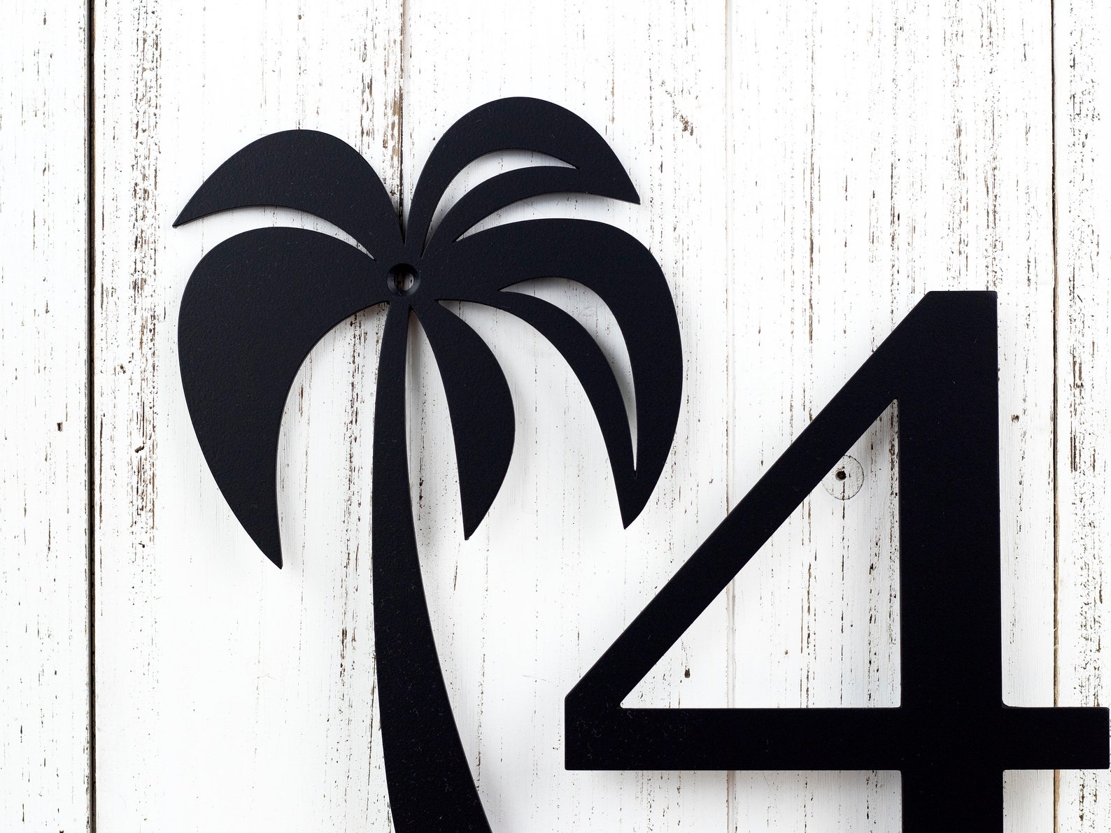Palm Tree House Number Metal Sign Outdoor Sign House - Etsy