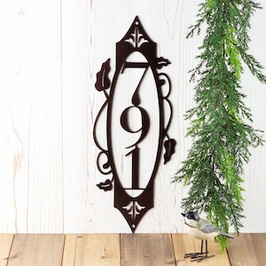 Vertical House Number Sign, Metal Sign, Custom Metal Sign, Address Sign ...