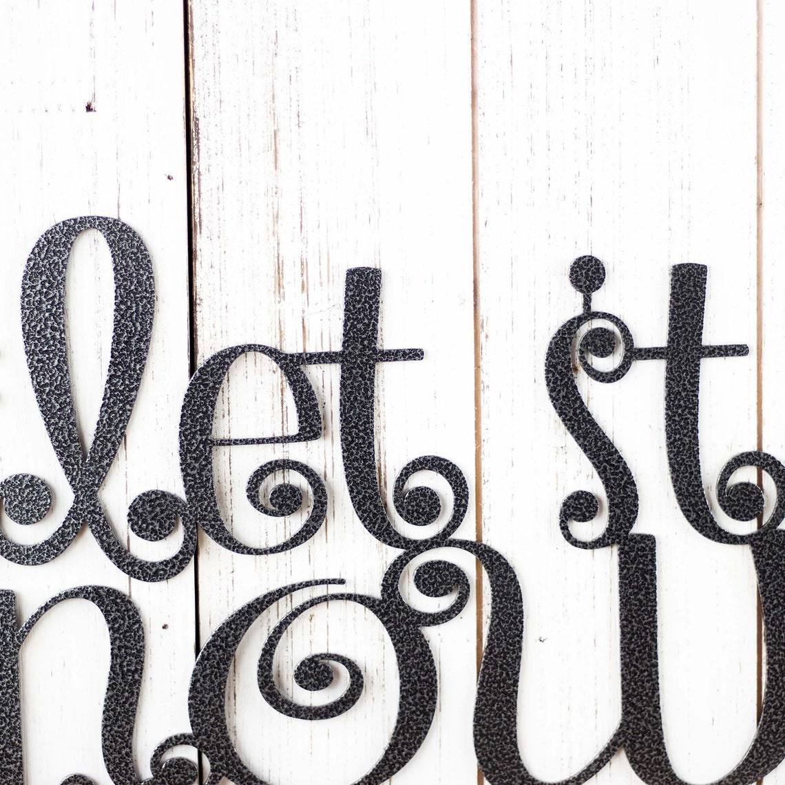 Let It Snow Metal Sign With Snowflakes, Winter Decor, Christmas Decor ...