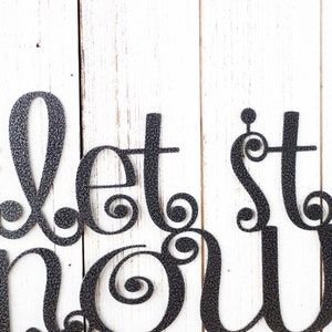 Let It Snow Metal Sign With Snowflakes, Winter Decor, Christmas Decor ...