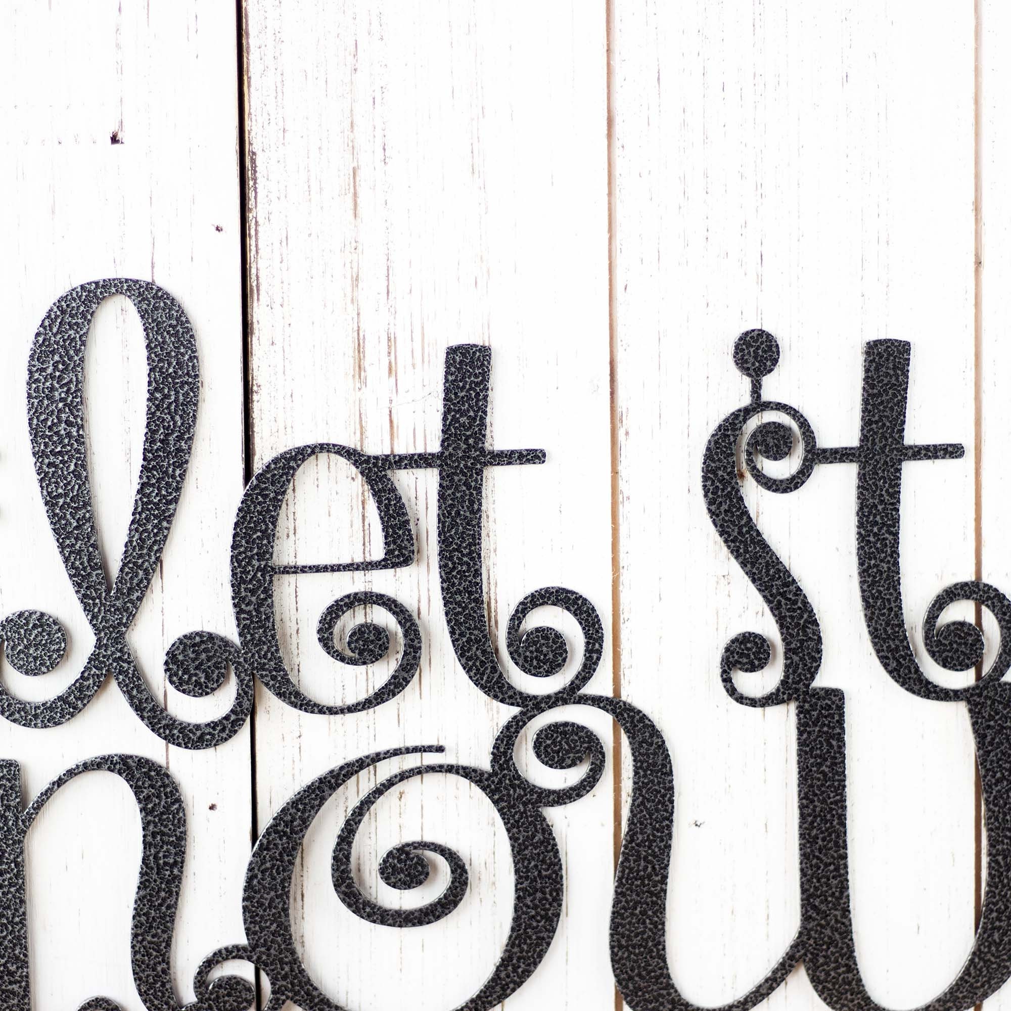 Let It Snow Metal Sign With Snowflakes, Winter Decor, Christmas Decor ...