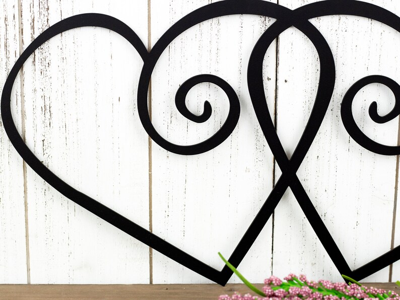 Hearts Metal Wall Art Metal Sign Decorative Wall Decor - Etsy