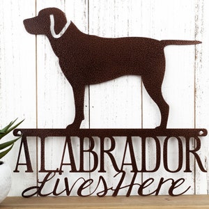 Labrador Metal Wall Art Lab Labrador Retriever Metal Sign - Etsy