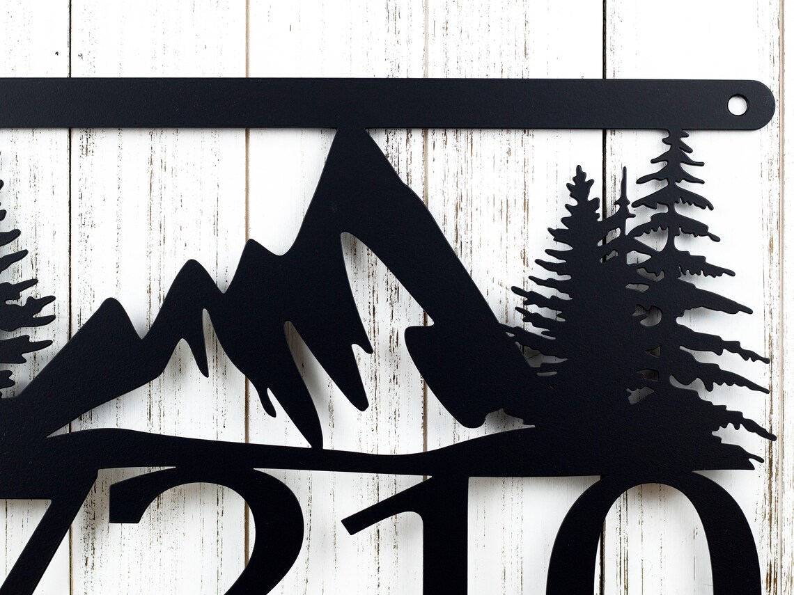 Mountain House Number Metal Sign Address Sign Address - Etsy