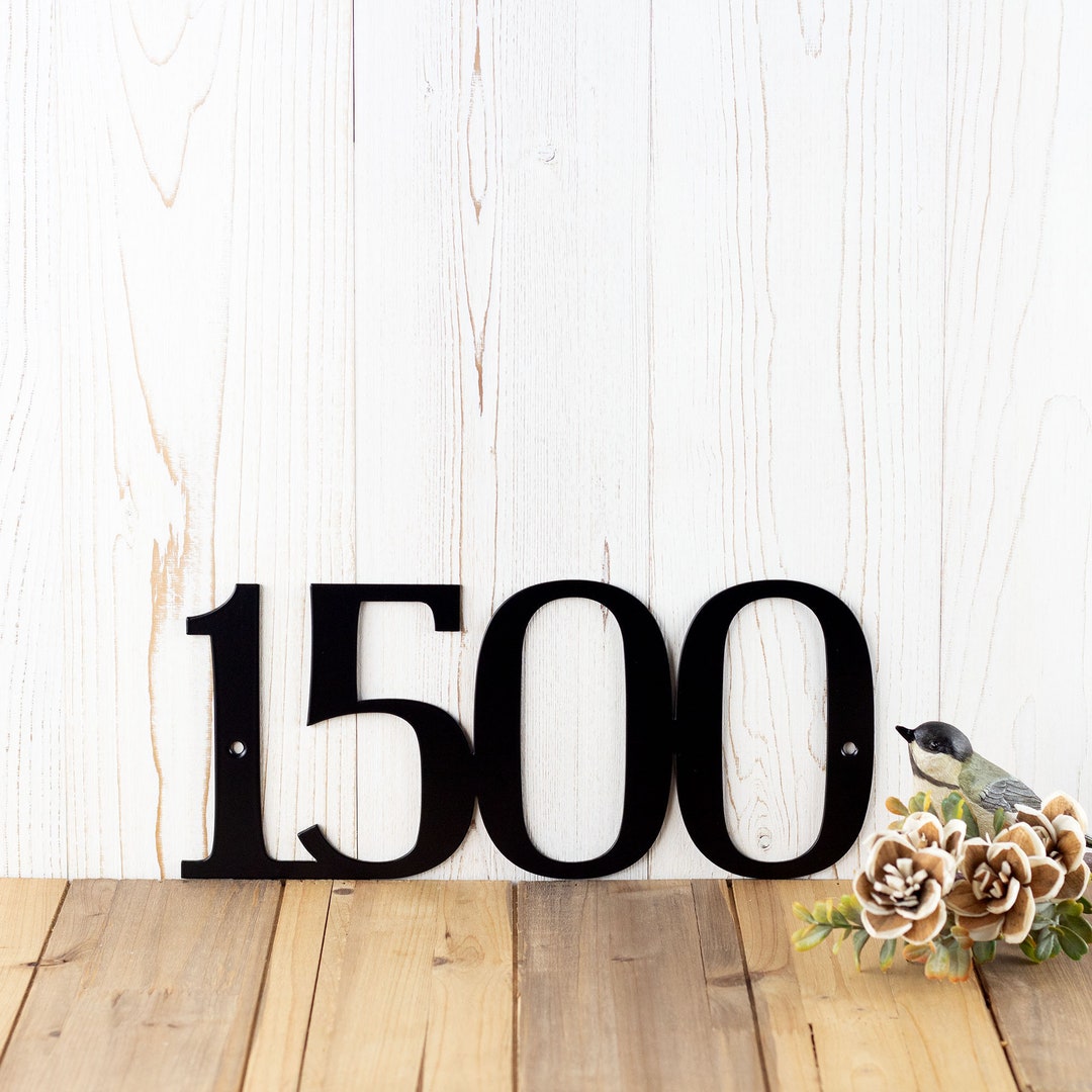House Number Metal Sign, Metal Address Sign, Custom Metal Sign, House ...