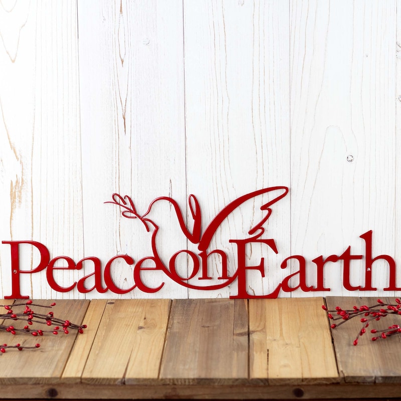 Peace on Earth Sign - Etsy