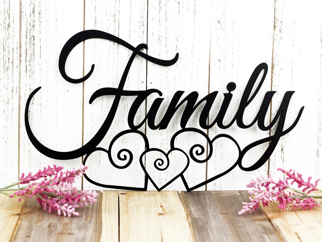 Metal Family Sign Metal Wall Art Metal Signs Hanging Metal - Etsy