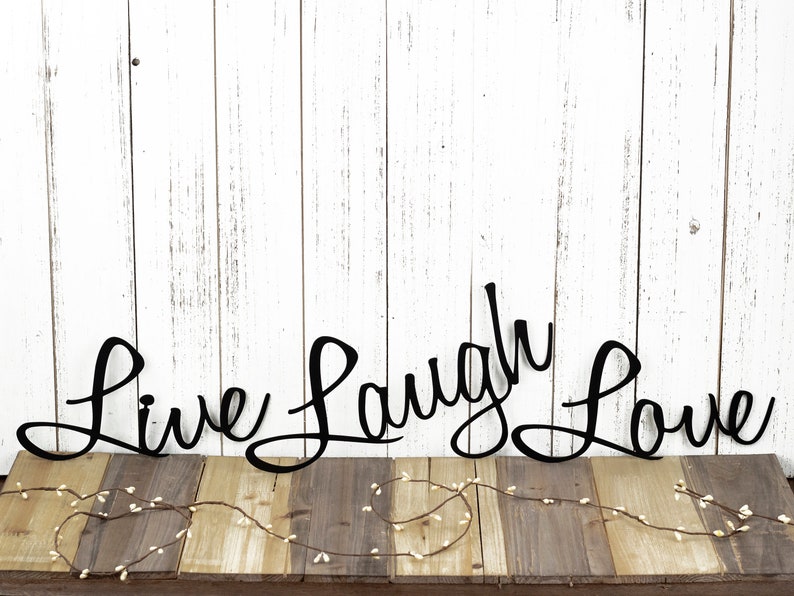 Live Laugh Love Wall Decor Metal Wall Art Patio Decor Lake - Etsy