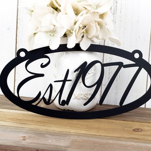 Established Sign for House Metal Sign Personalized Outdoor - Etsy