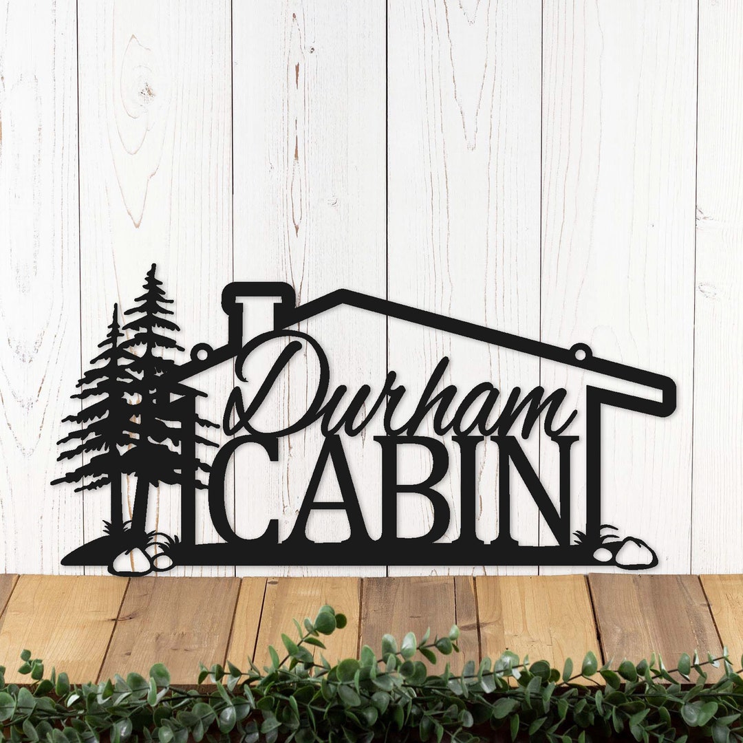 Cabin Signs Personalized Outdoor, Lake House Sign, Shed Name Sign ...