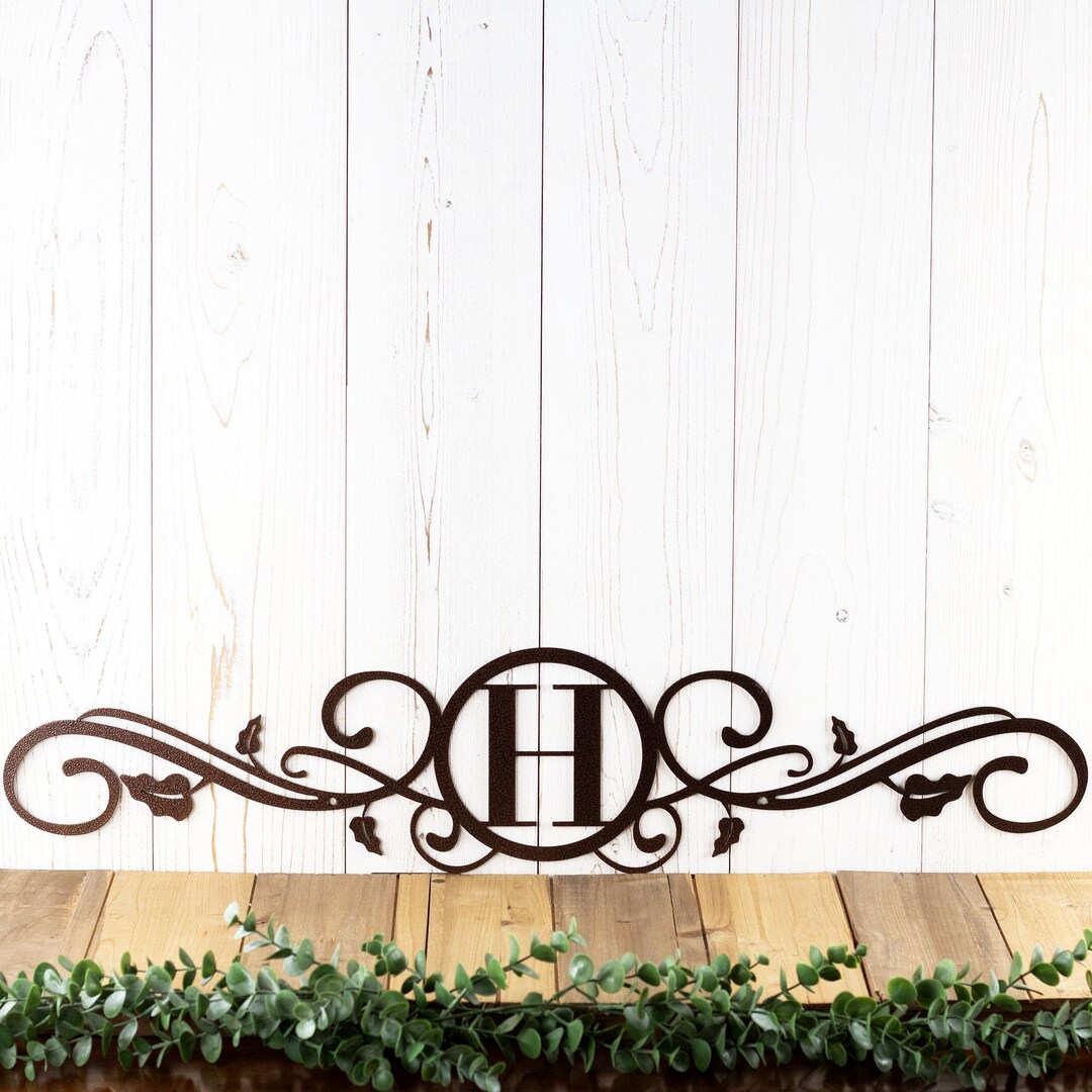 Monogram Metal Sign, Custom Sign, Personalized Sign, Metal Wall Art ...