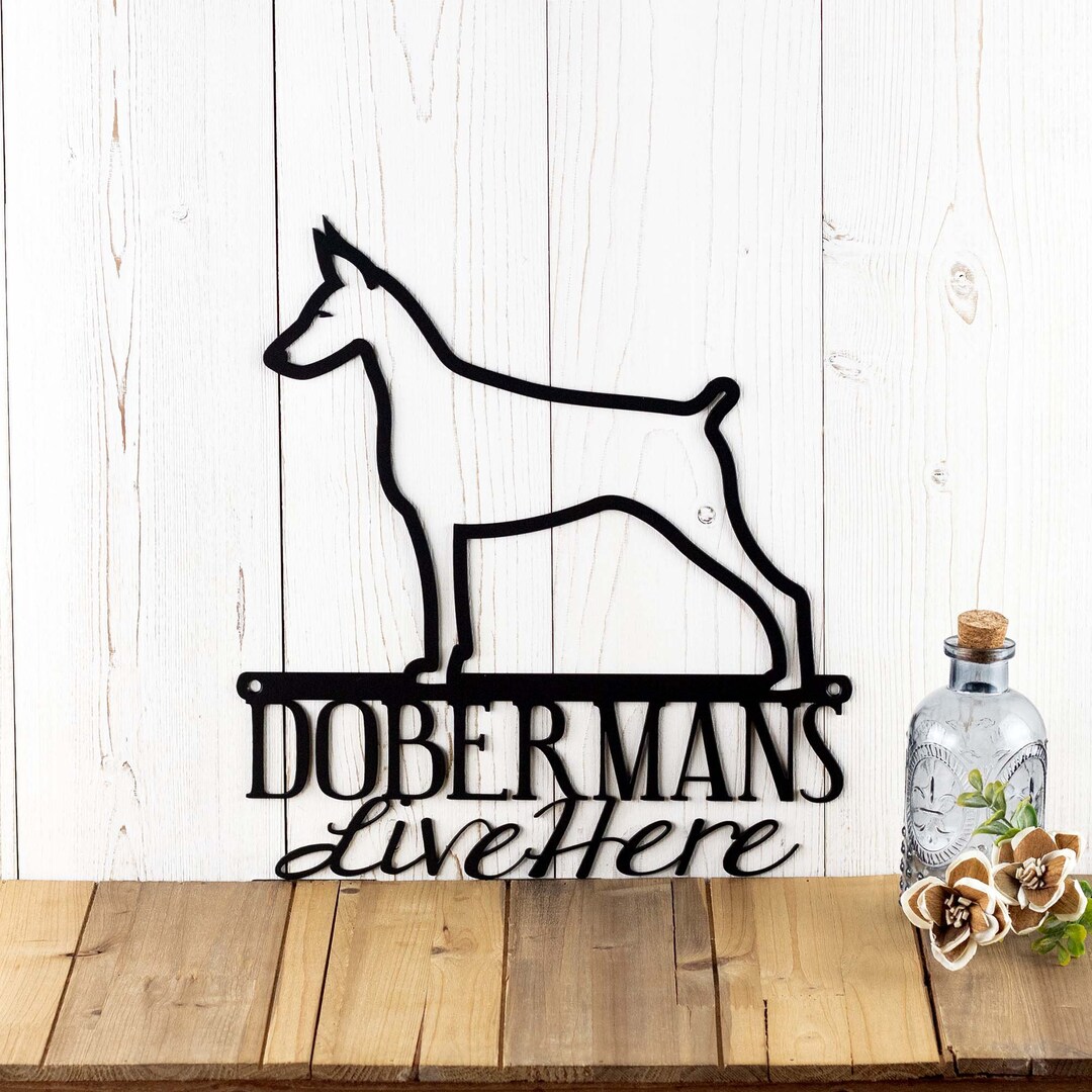 Doberman Metal Wall Art, Doberman Pinscher, Metal Sign, Dog Sign ...