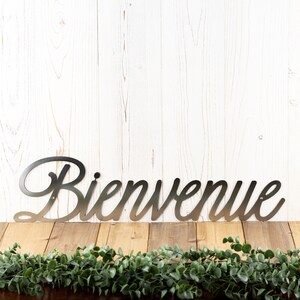 Bienvenue French Welcome Metal Wall Art, Welcome Sign, Outdoor Sign ...