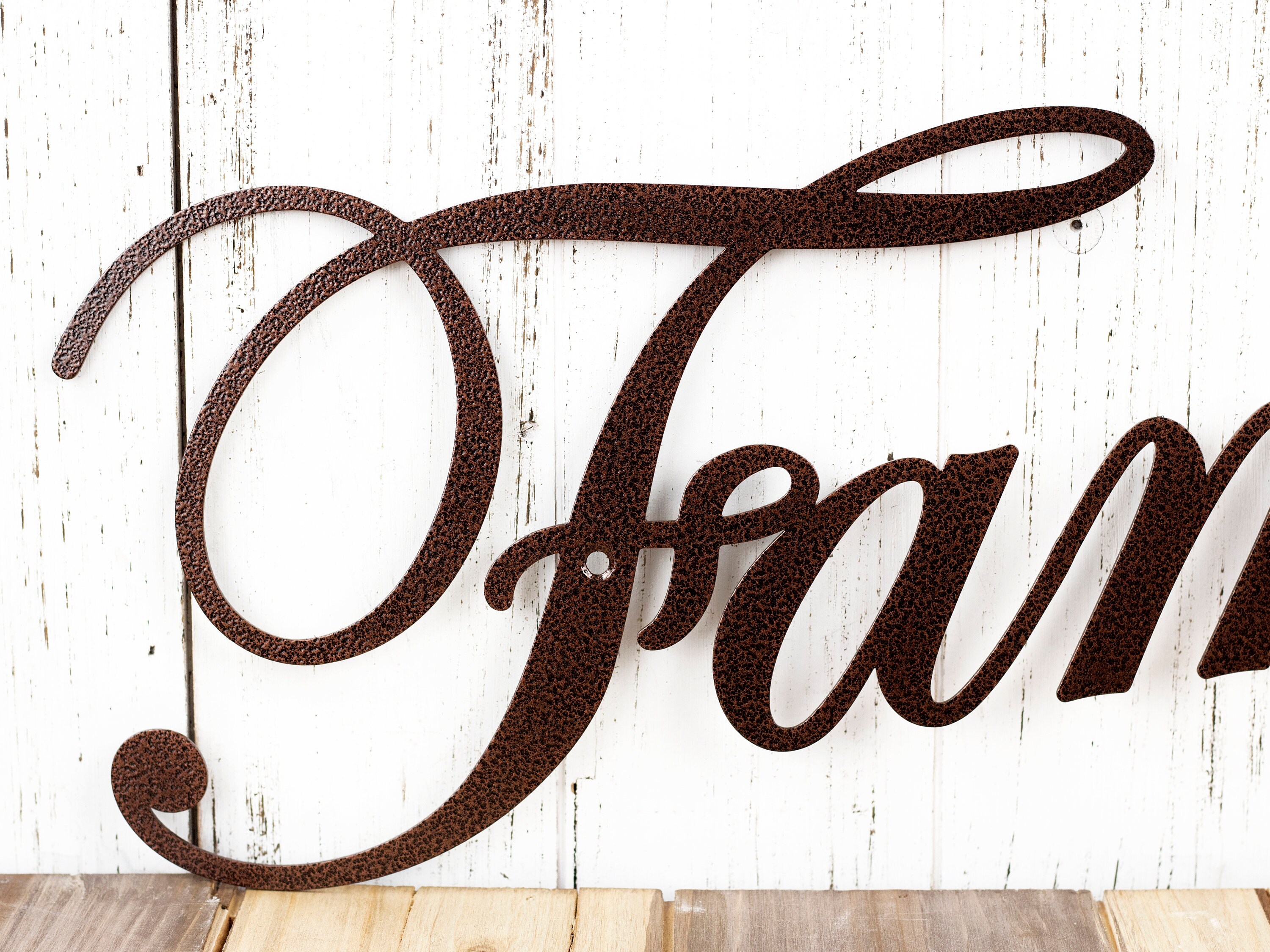 Family Sign Metal Wall Art Script Sign Gallery Wall | Etsy