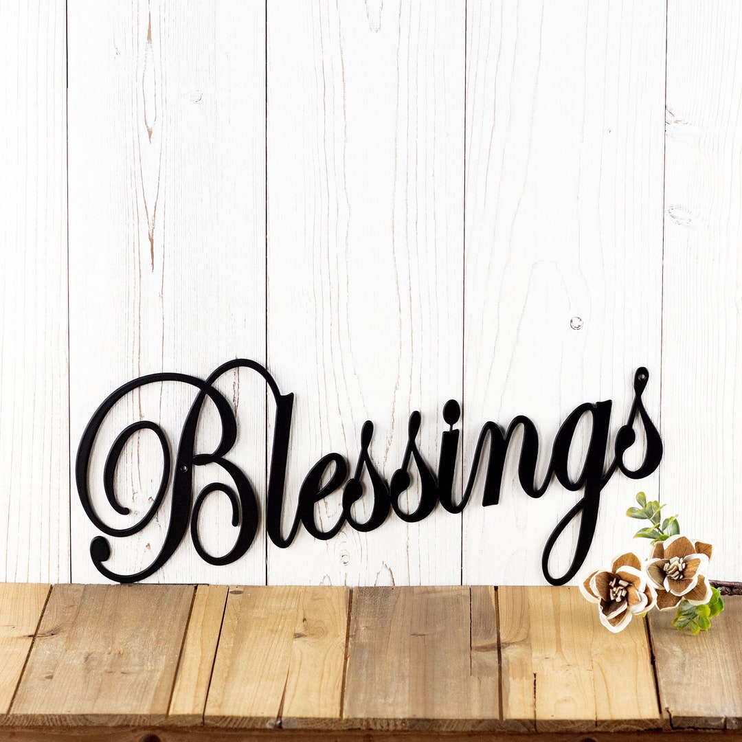 Blessings Metal Sign, Metal Wall Hanging, Metal Wall Decor, Gift for ...