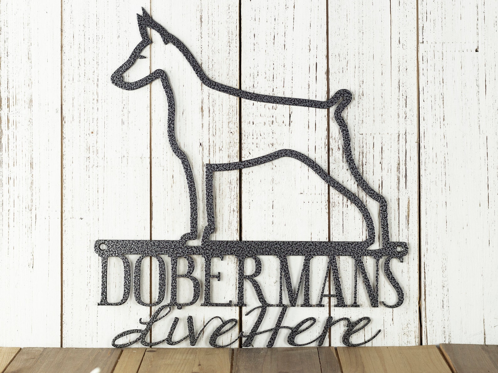 Doberman Metal Wall Art Metal Signs Beware of Dog Sign | Etsy