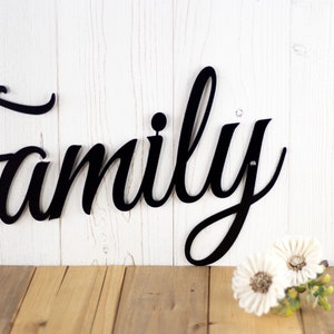 Family Sign, Metal Sign, Metal Wall Art, Wall Hanging, Script, Metal ...