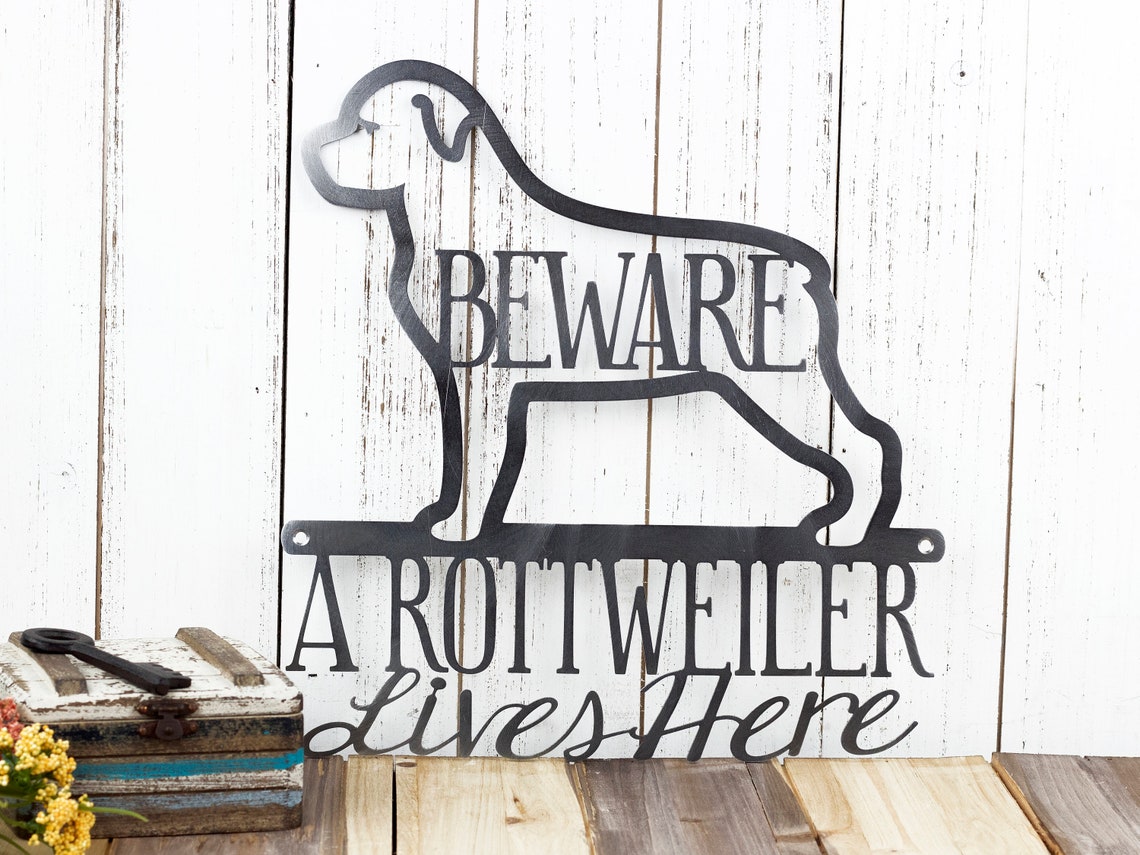Rottweiler Metal Sign Outdoor Wall Hanging in Laser Cut - Etsy