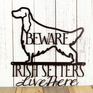 Irish Setter Metal Wall Art Red Setter Dog Sign Metal Sign - Etsy
