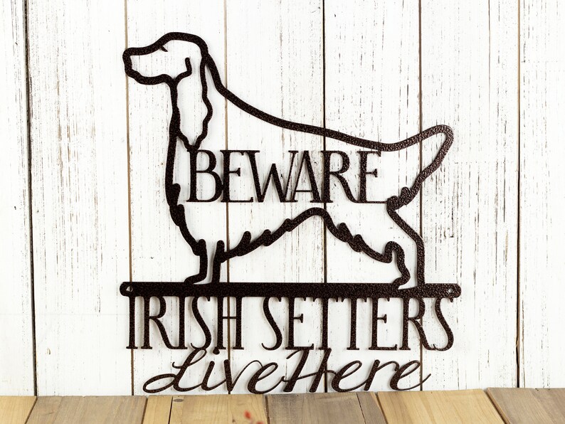 Irish Setter Metal Wall Art Red Setter Dog Sign Metal Sign - Etsy