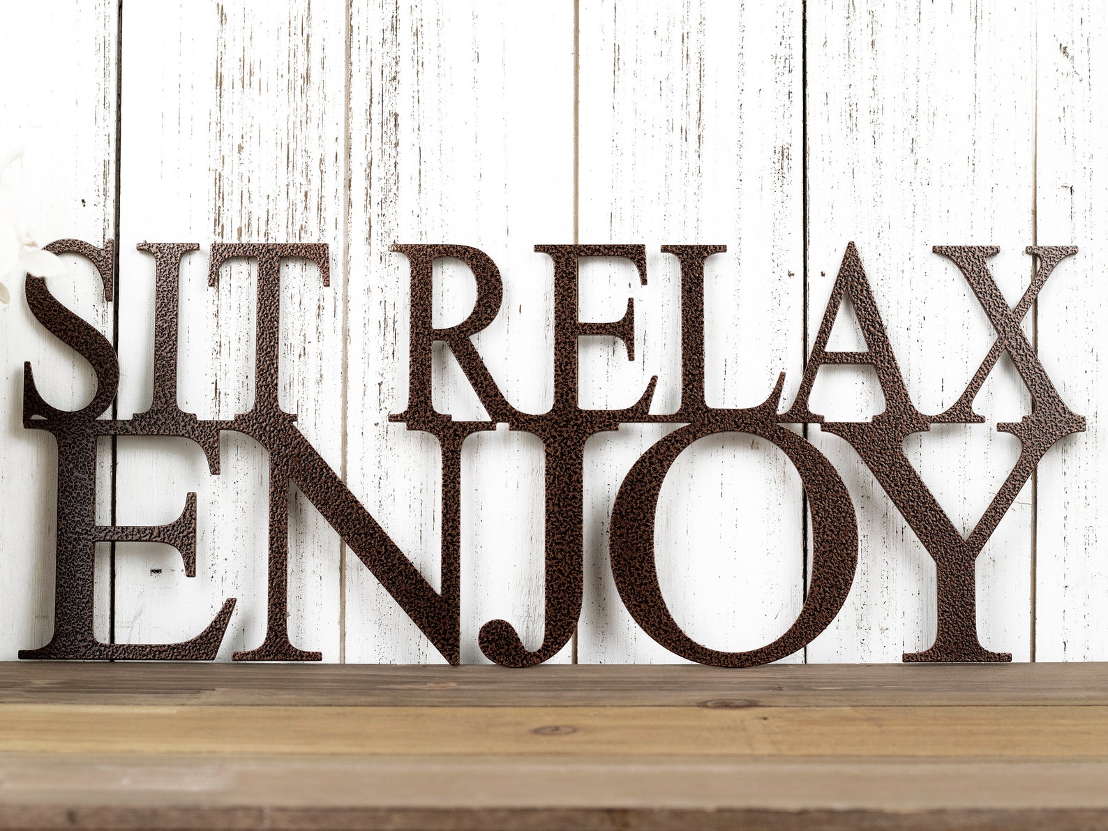 Sit Relax Enjoy Metal Wall Art Metal Sign Wall Decor - Etsy