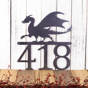 Dragon House Number, Metal Sign Personalized Outdoor, Outside Numbers ...
