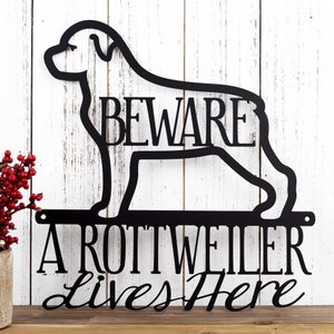 Rottweiler Metal Wall Art, Metal Sign, Outdoor Sign, Metal Wall Decor ...