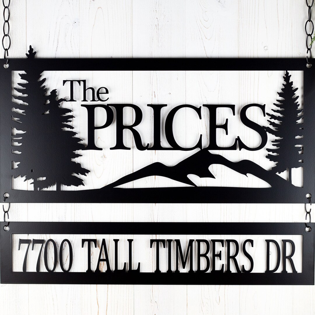 Custom Family Name Sign House Address Sign Custom Metal Wall - Etsy