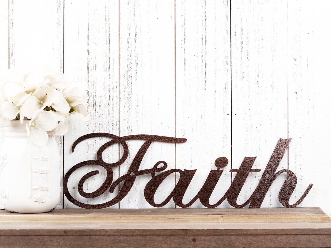 Faith Metal Sign Religious Decor Metal Wall Art Spritual - Etsy