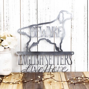 English Setter Metal Sign, English Setter Dog, English Setter Gift, Dog ...