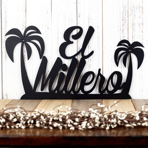 Palm Tree Custom Name Sign Tropical Decor Palm Tree Wall - Etsy