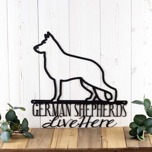 German Shepherd Metal Wall Art, Metal Sign, Beware of Dog Sign, Dog ...