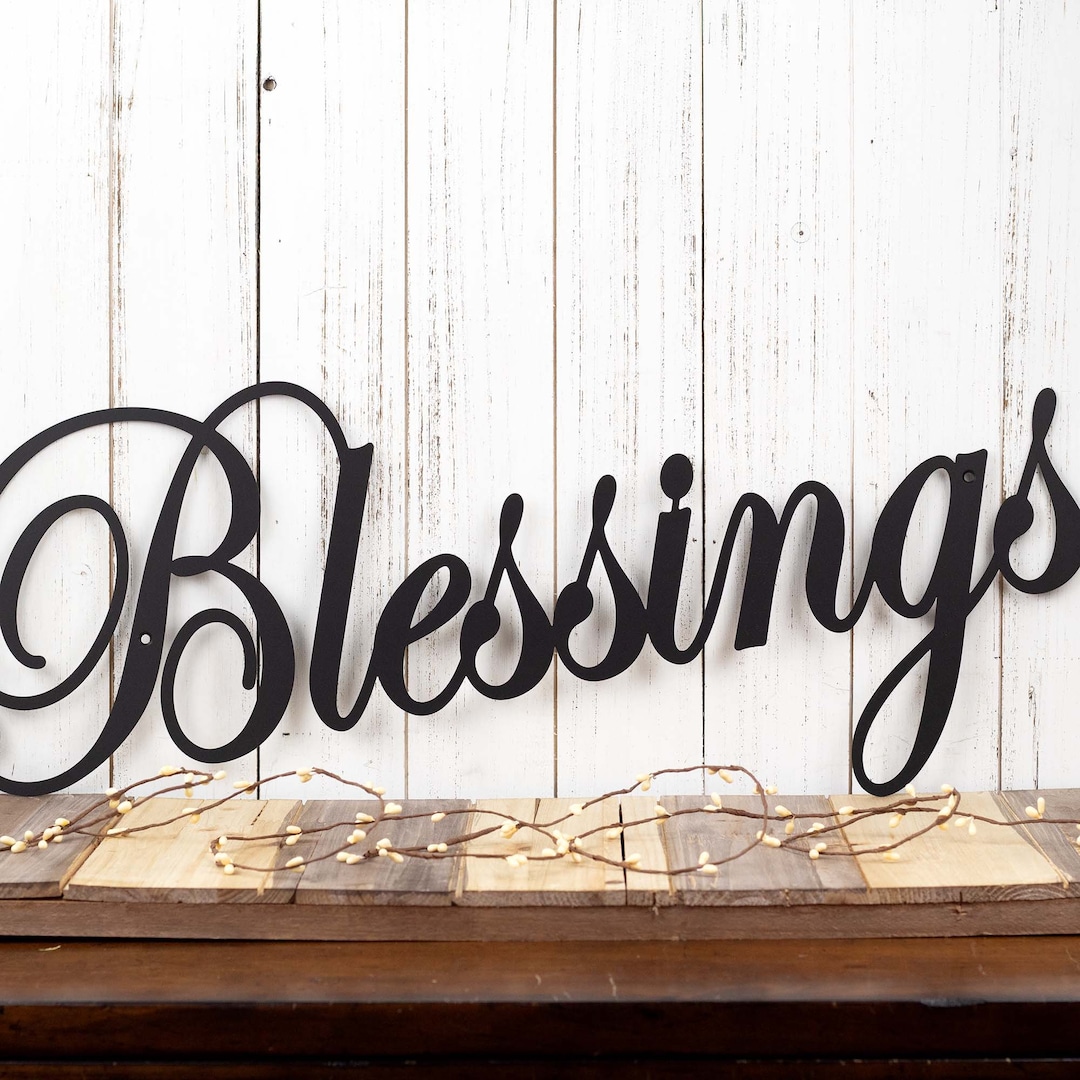 Blessings Metal Sign Metal Wall Hanging Metal Wall Decor - Etsy