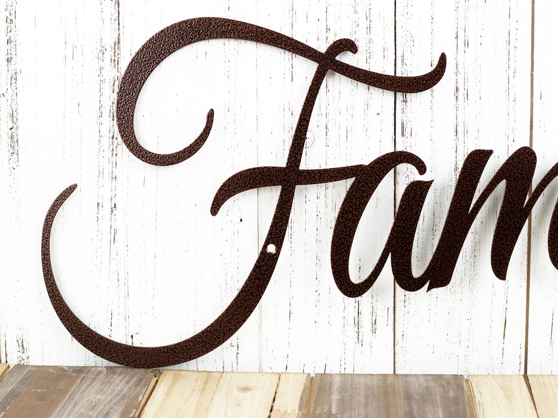 Metal Family Sign Metal Word Art Steel Signs Wall | Etsy